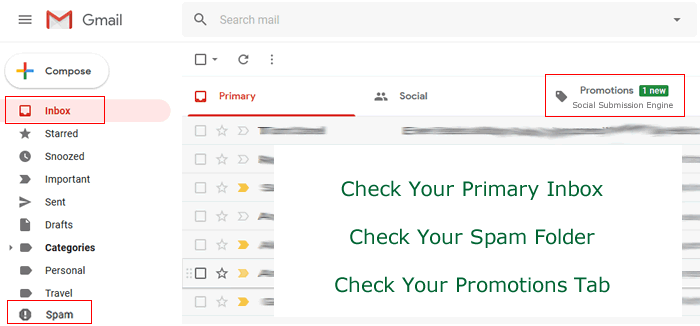 Help finding the email we sent you